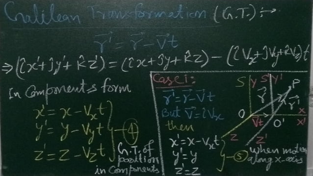 Lecture-3 Mechanics- Frame of reference: Galilean Transformations | PDF | Physics | Science