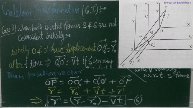 Lecture-3 Mechanics- Frame of reference: Galilean Transformations | PDF | Physics | Science