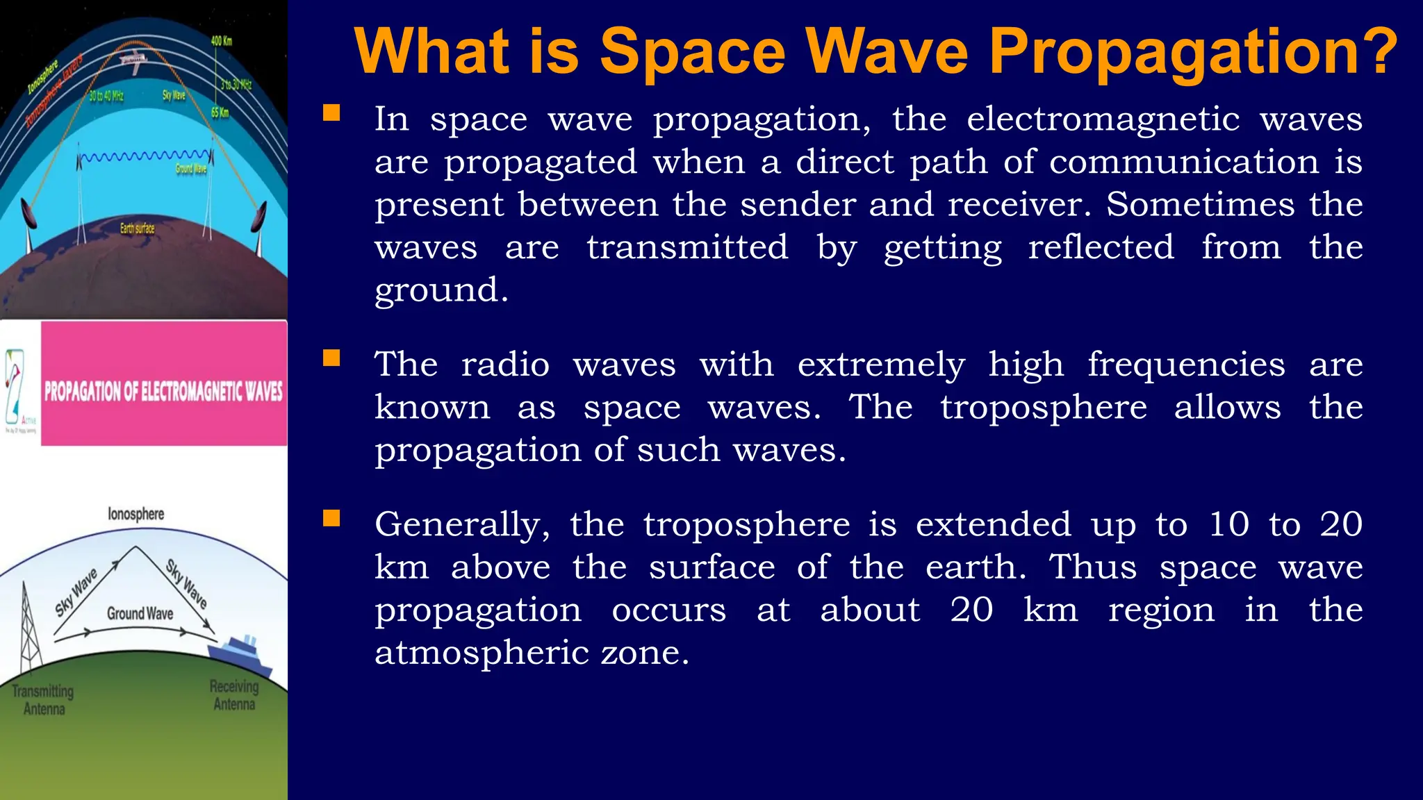 SPACE WAVE PROPAGATION AND NEED OF SPACE WAVE PROPAGATION LOS | PPTX