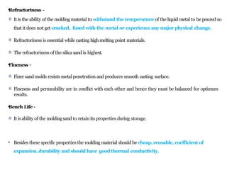 Lecture-3 Moulding sand.pptx DIFFERENT PROPERTIES OF SAND | PPT