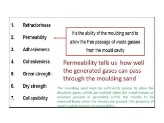 Lecture-3 Moulding sand.pptx DIFFERENT PROPERTIES OF SAND | PPT