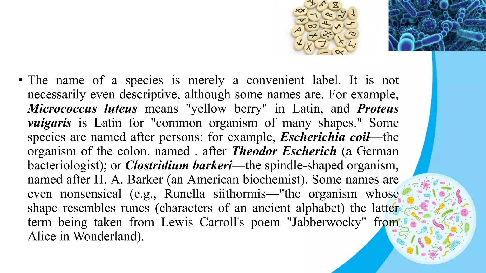 Nomenclature and classification of microorganisms - 2021 | PPTX