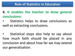 Role of Statistics in Education | PPTX