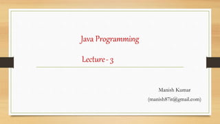 Lecture - 3 Variables-data type_operators_oops concept | PPT