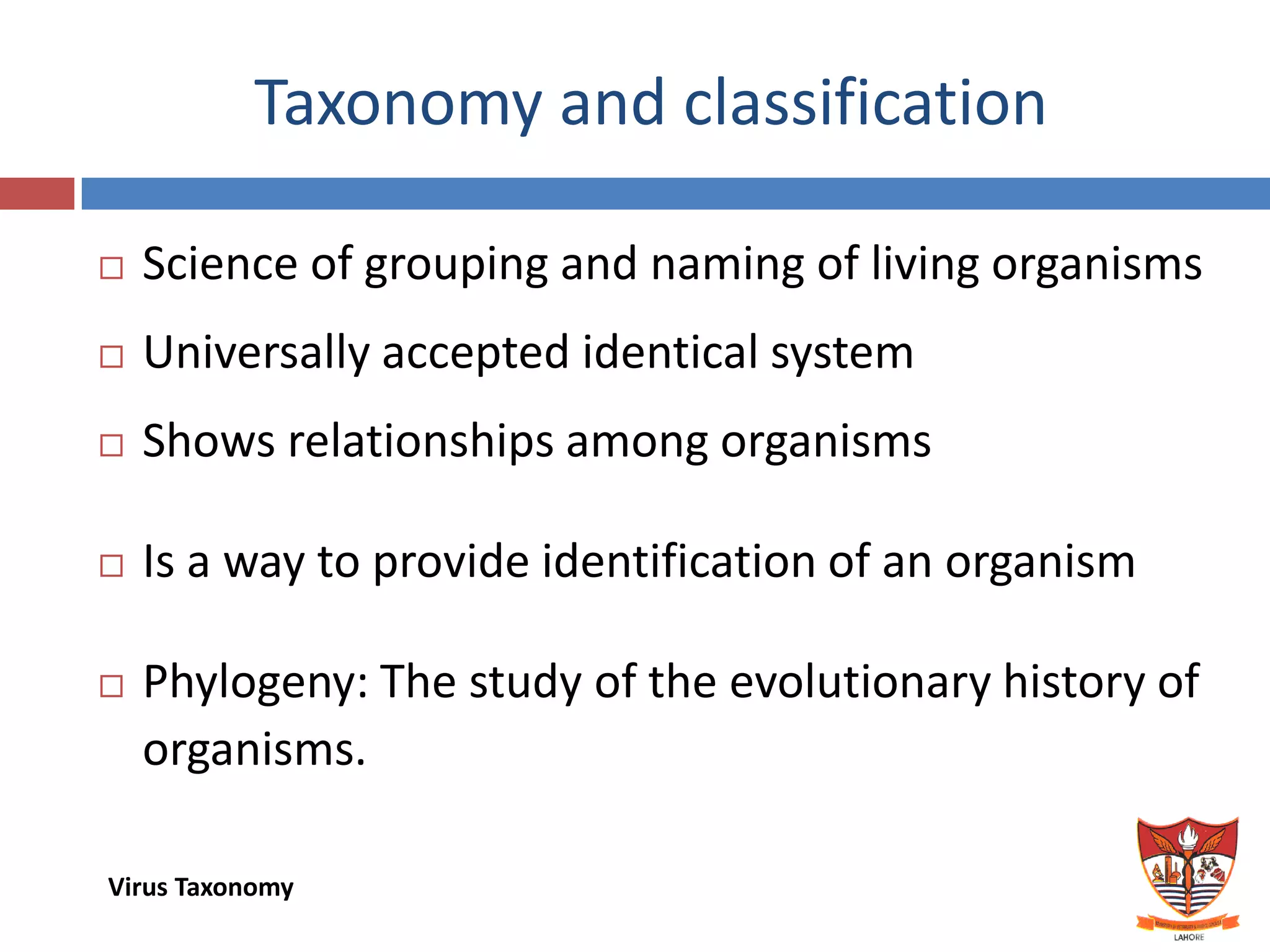 virus taxonomy and classification | PDF