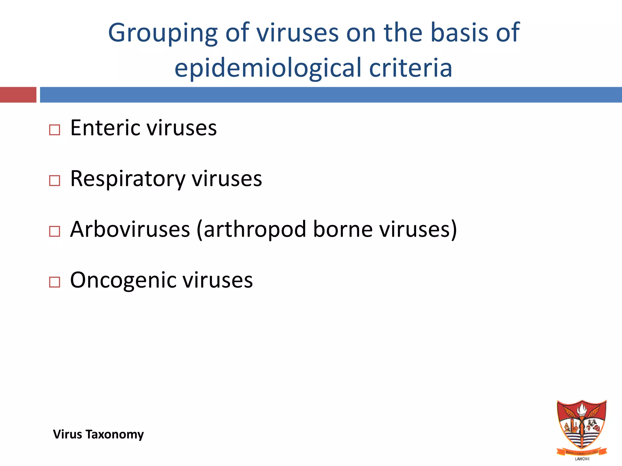 virus taxonomy and classification | PDF