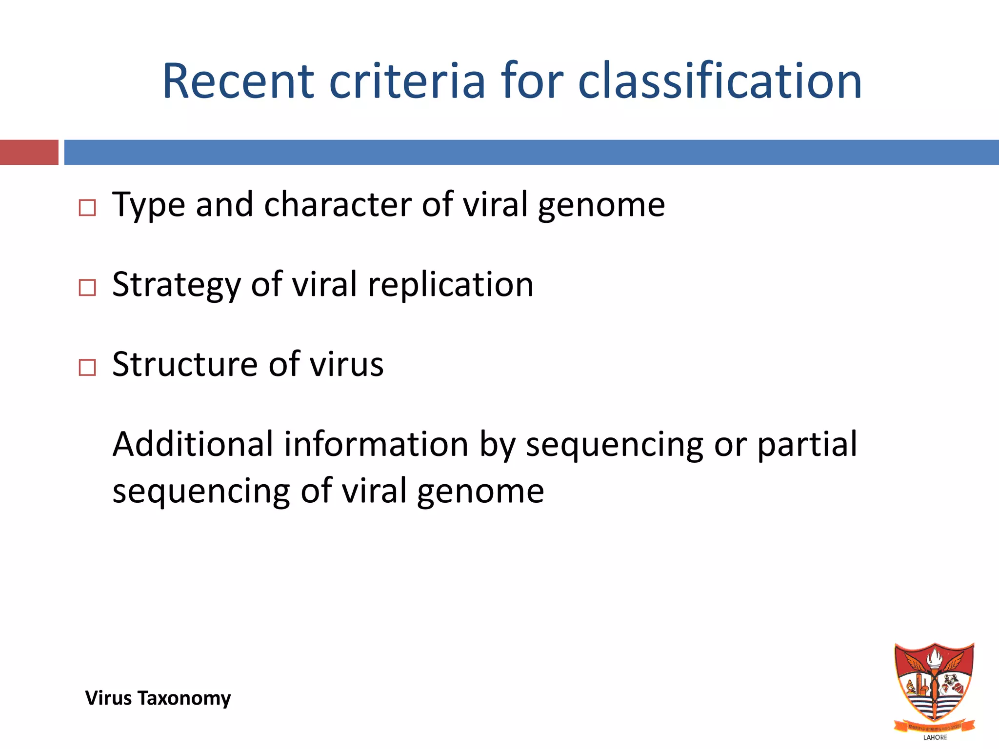 virus taxonomy and classification | PDF