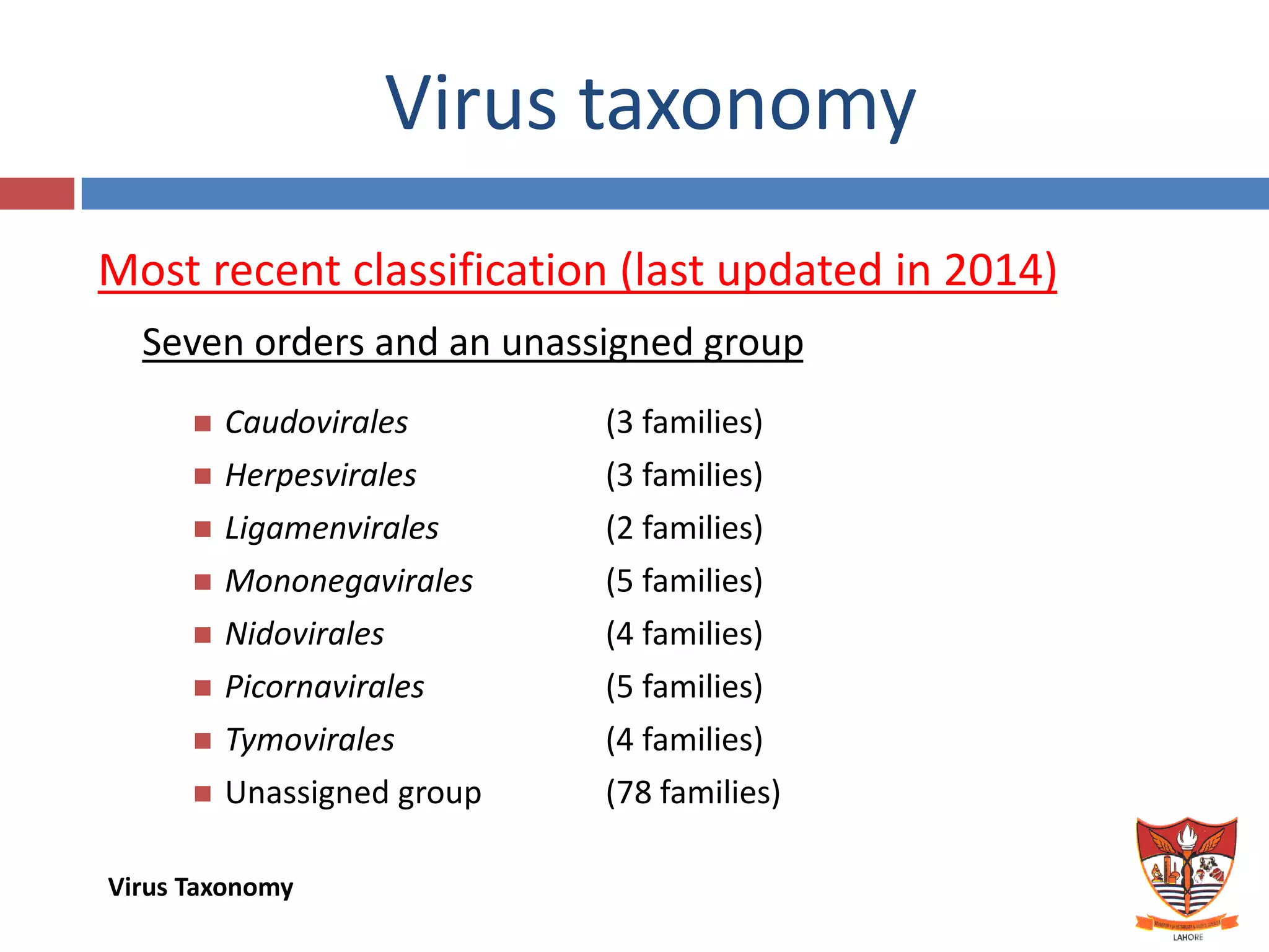 virus taxonomy and classification | PDF