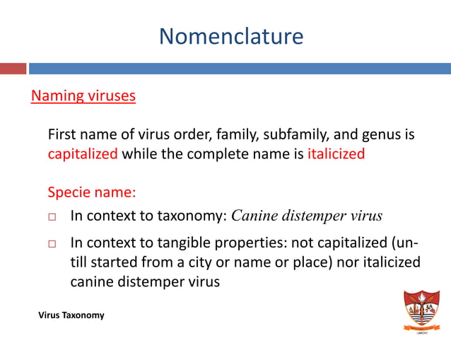 virus taxonomy and classification | PDF | Biological Sciences | Science