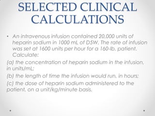 Miscellaneous Calculations - Pharmaceutical Calculations | PPT