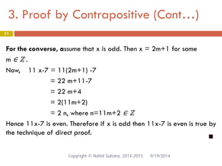 Chapter-3: DIRECT PROOF AND PROOF BY CONTRAPOSITIVE | PDF