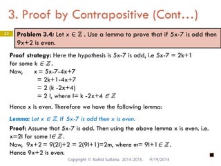 Chapter-3: DIRECT PROOF AND PROOF BY CONTRAPOSITIVE | PDF