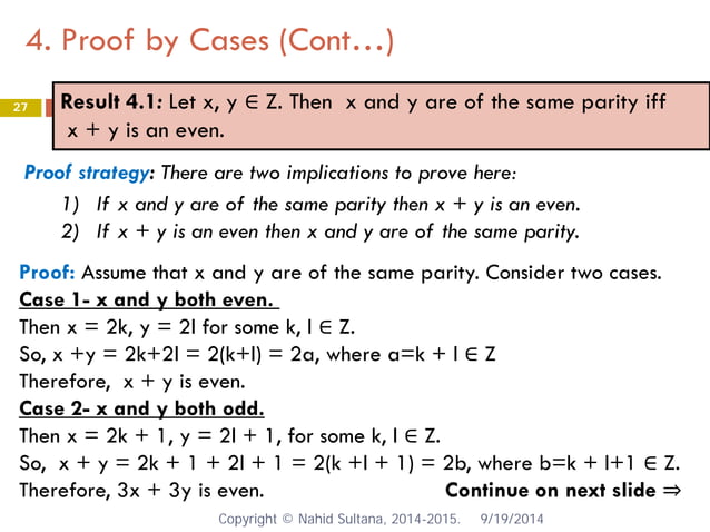 Chapter-3: DIRECT PROOF AND PROOF BY CONTRAPOSITIVE | PDF | Physics ...