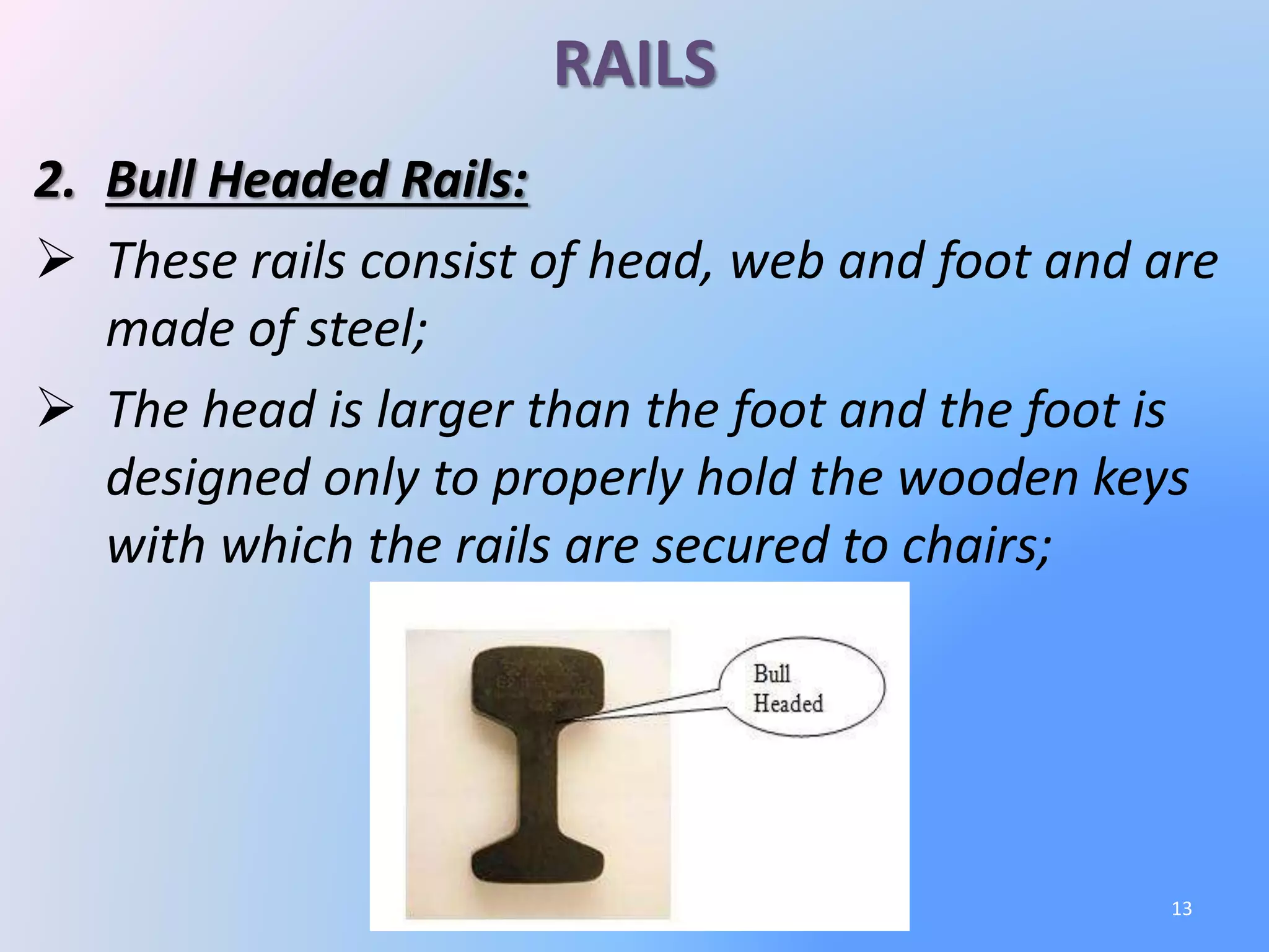 Rail gauges & rail sections Railway Engineering | PPTX