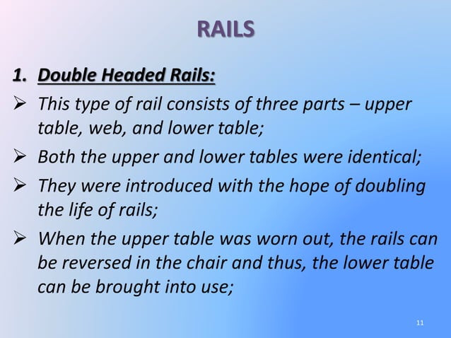 Rail gauges & rail sections Railway Engineering | PPTX | Rail Travel | Travel Type
