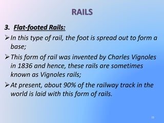 Rail gauges & rail sections Railway Engineering | PPTX