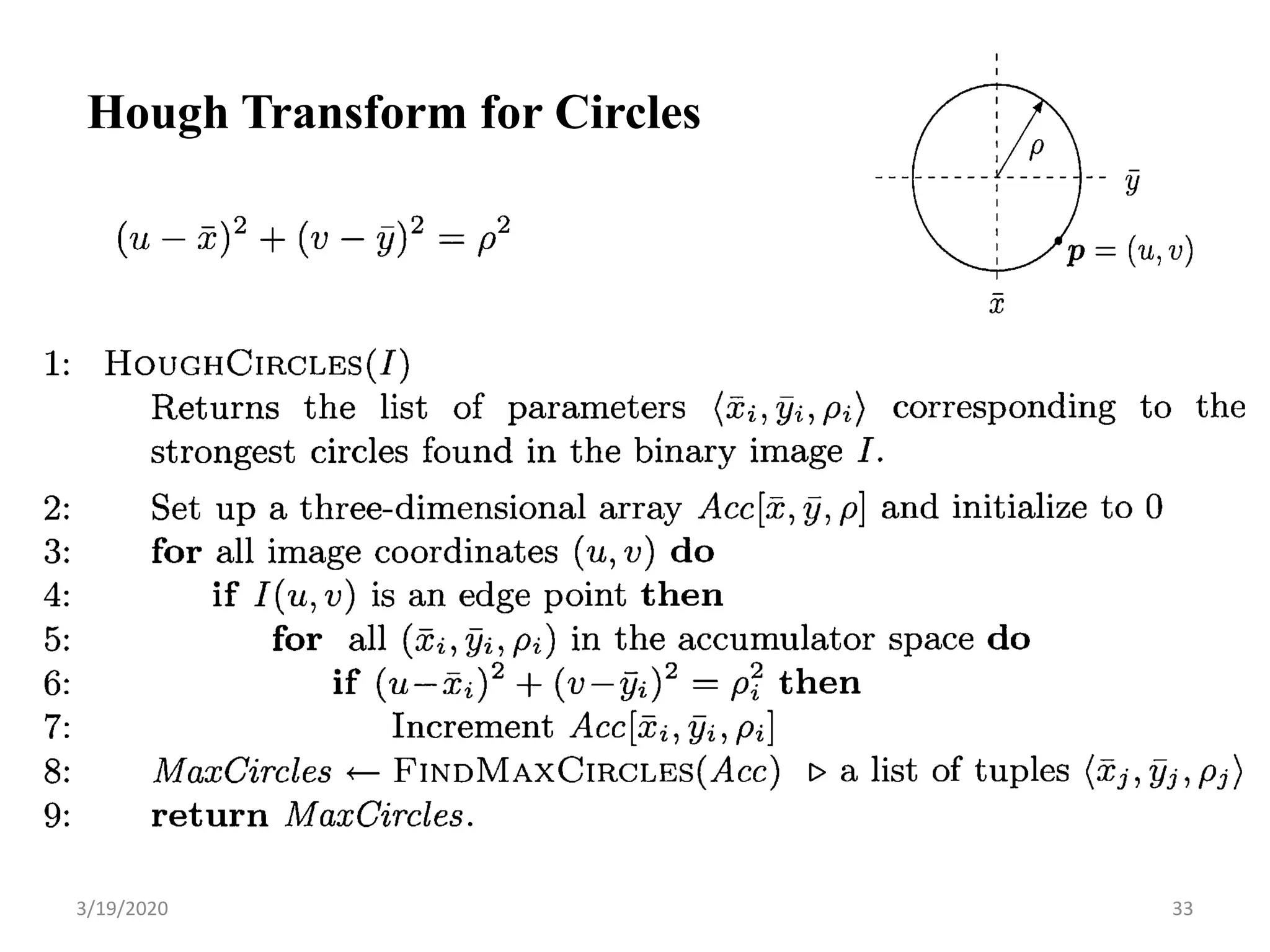 Lecture 4&5 computer vision edge-detection code chains hough transform ...