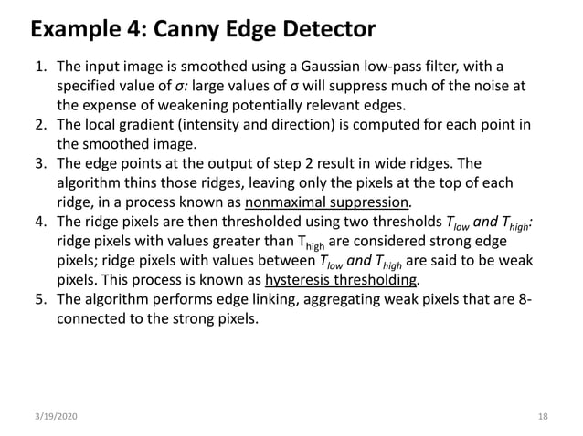 Lecture 4&5 computer vision edge-detection code chains hough transform ...