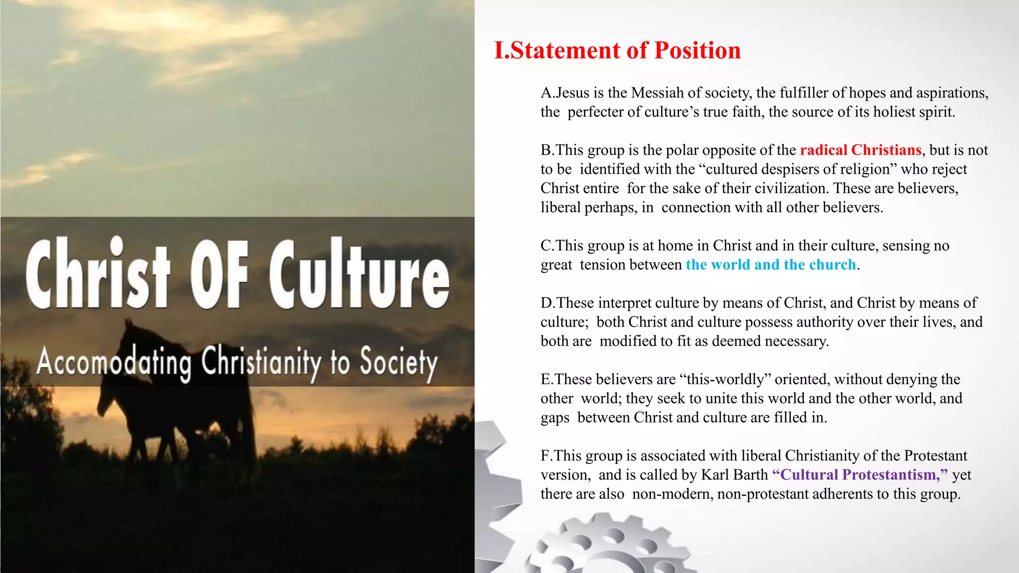 Lecture 4, Christ of Culture | PPSX