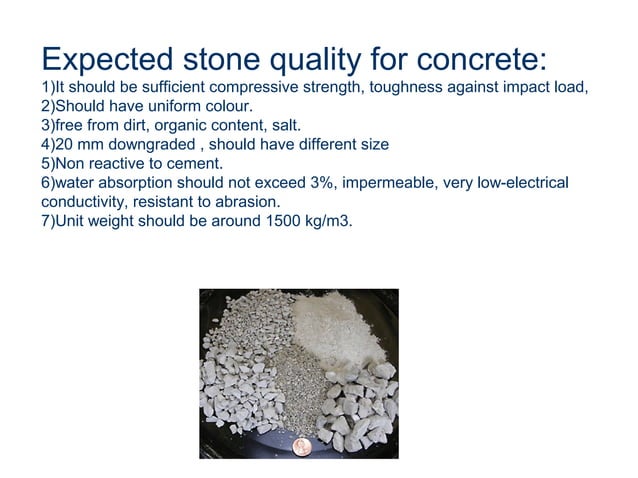 Lecture 4, constituents of concrete-coarse aggregate | PPT | Civil ...