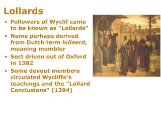 John Wycliffe Lollards