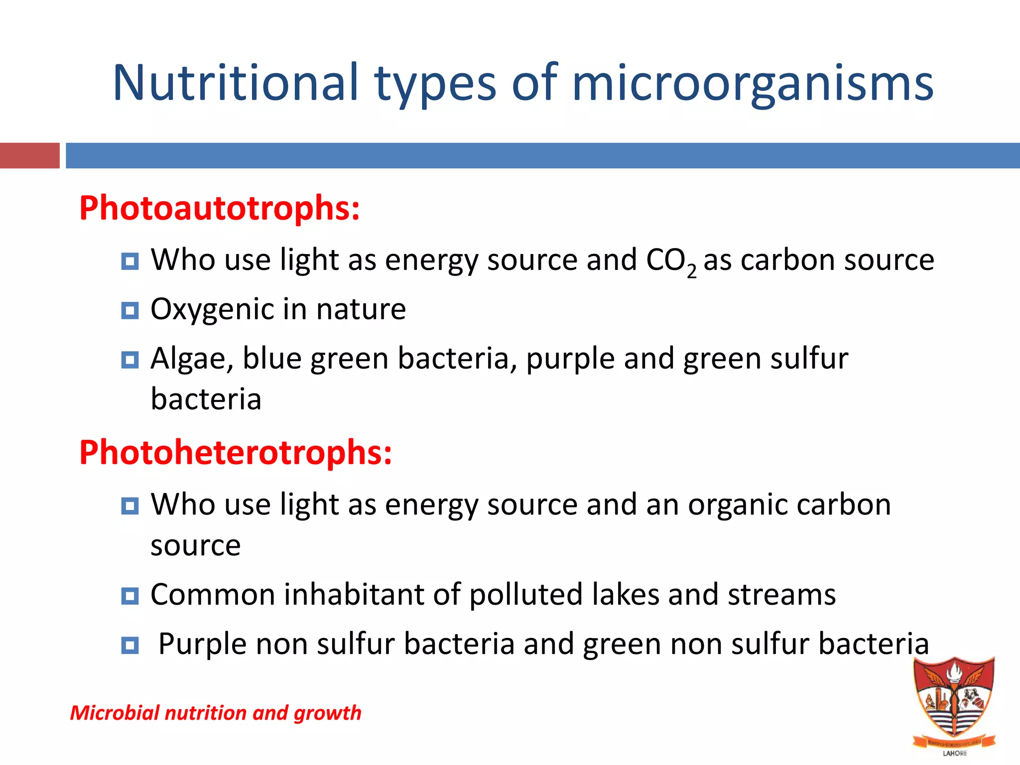 microbial nutrition and growth | PDF