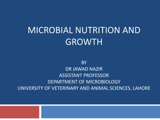 microbial nutrition and growth | PDF