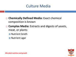 microbial nutrition and growth | PDF