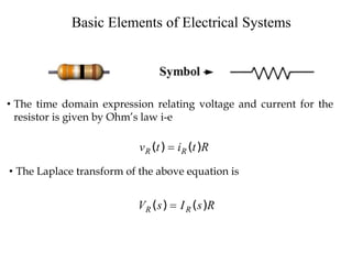 Lecture 4 modelling-of_electrical__electronic_systems (1) | PPT