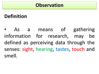 Observation | PPT