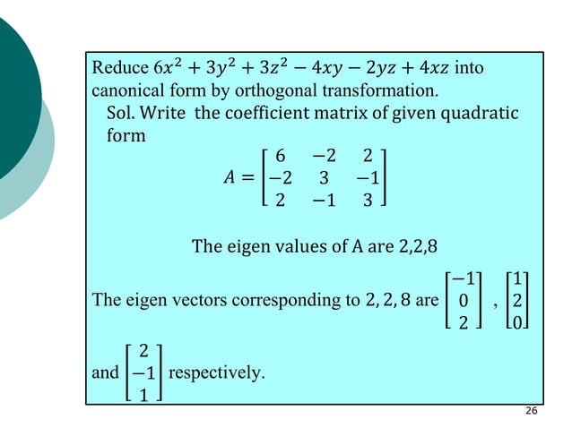 Lecture-4 Reduction of Quadratic Form.pdf | Physics | Science