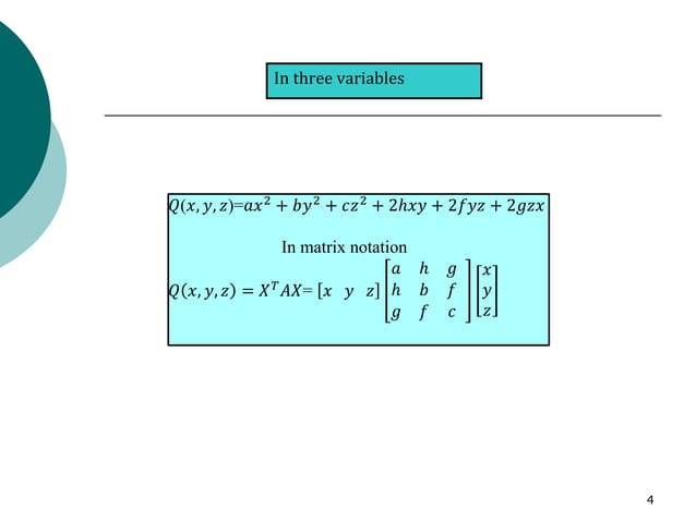 Lecture-4 Reduction of Quadratic Form.pdf | Physics | Science