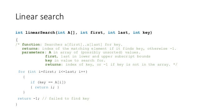 Data Structures - Lecture 4 [Searching in Array]