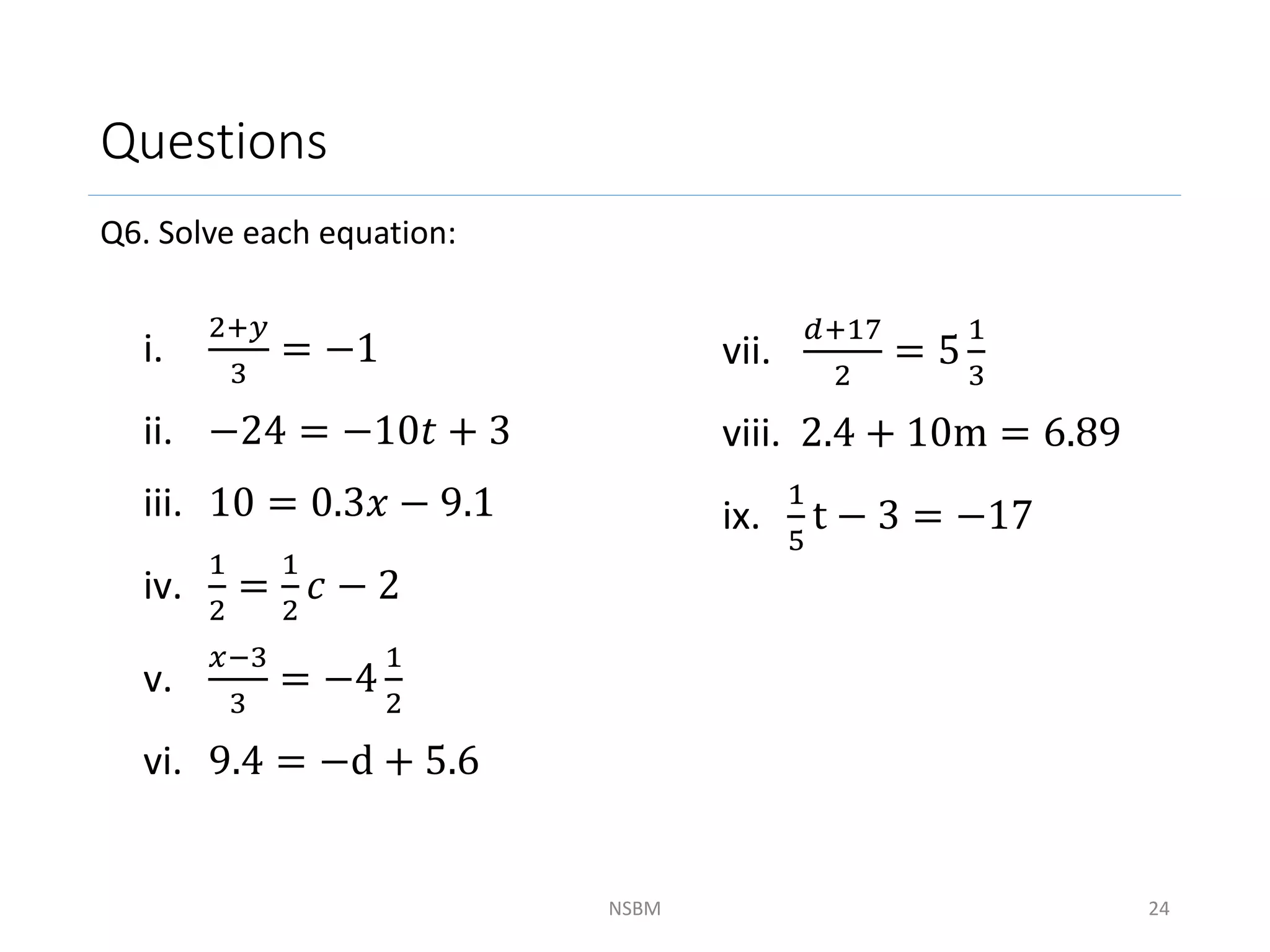 Lecture 4 (solving equations) | PPTX | Physics | Science