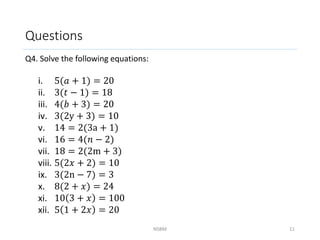 Lecture 4 (solving equations) | PPTX