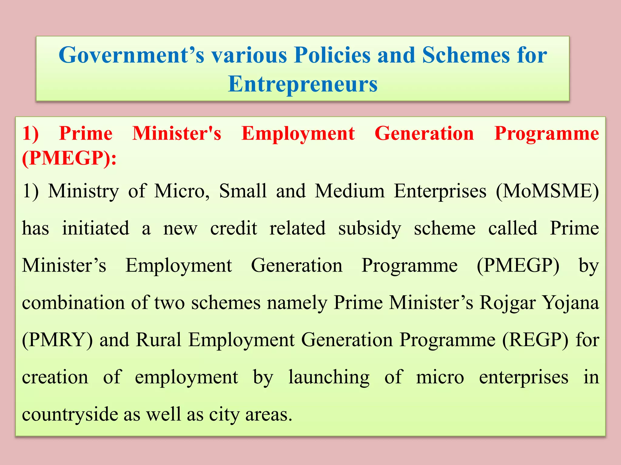 government institutions for entrepreneurship development | PPTX