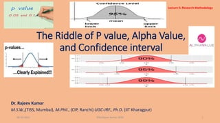 Lecture 5.Riddles of the p value, CI and alpha values | PPT