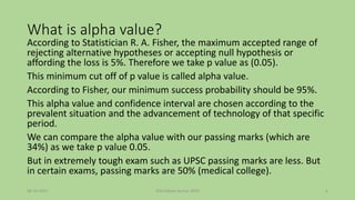 Lecture 5.Riddles of the p value, CI and alpha values | PPT
