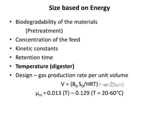 Design of digester | PPTX
