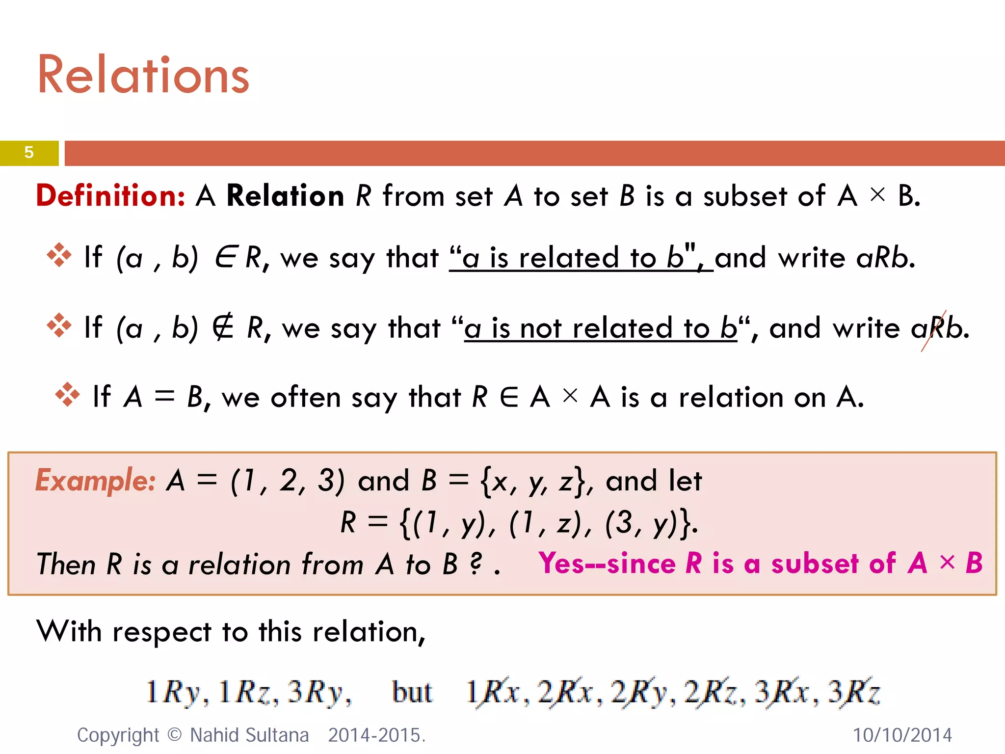 Chapter 2 Relations Ppt 