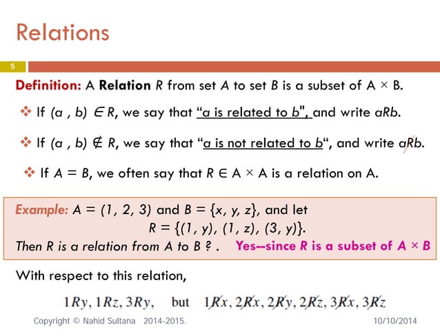 Chapter 2: Relations | PPT
