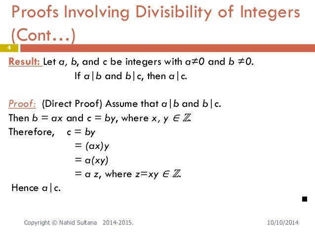 Chapter-4: More on Direct Proof and Proof by Contrapositive