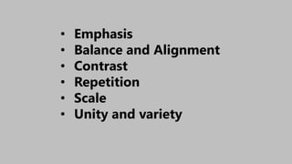 principles graphic of design for designs | PPTX | Fine Art