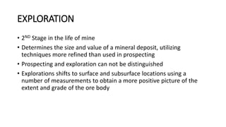 Prospecting and Exploration - | PPTX