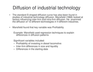 Lecture 5 - Technology diffusion and technology transfer | PDF
