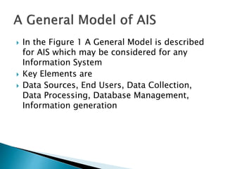 Lecture 5 the information system a general model of ais:update version ...