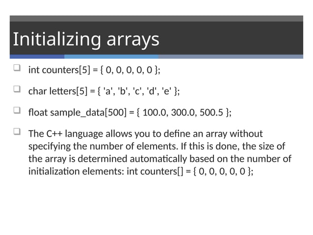 Lecture-5_Arrays.pptx FOR EDUCATIONAL PURPOSE | PPT | Free Download