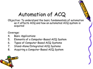 Lecture 5b: Automation of Acquisitions | PPT