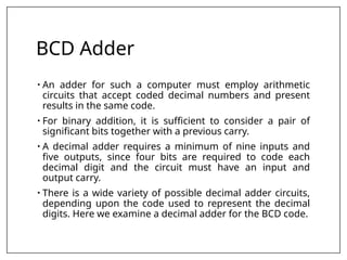 Lecture-5b - BCD Adder and Carry Propagation, Comparator (2).pptx