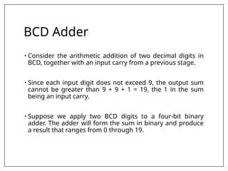 Lecture-5b - BCD Adder and Carry Propagation, Comparator (2).pptx